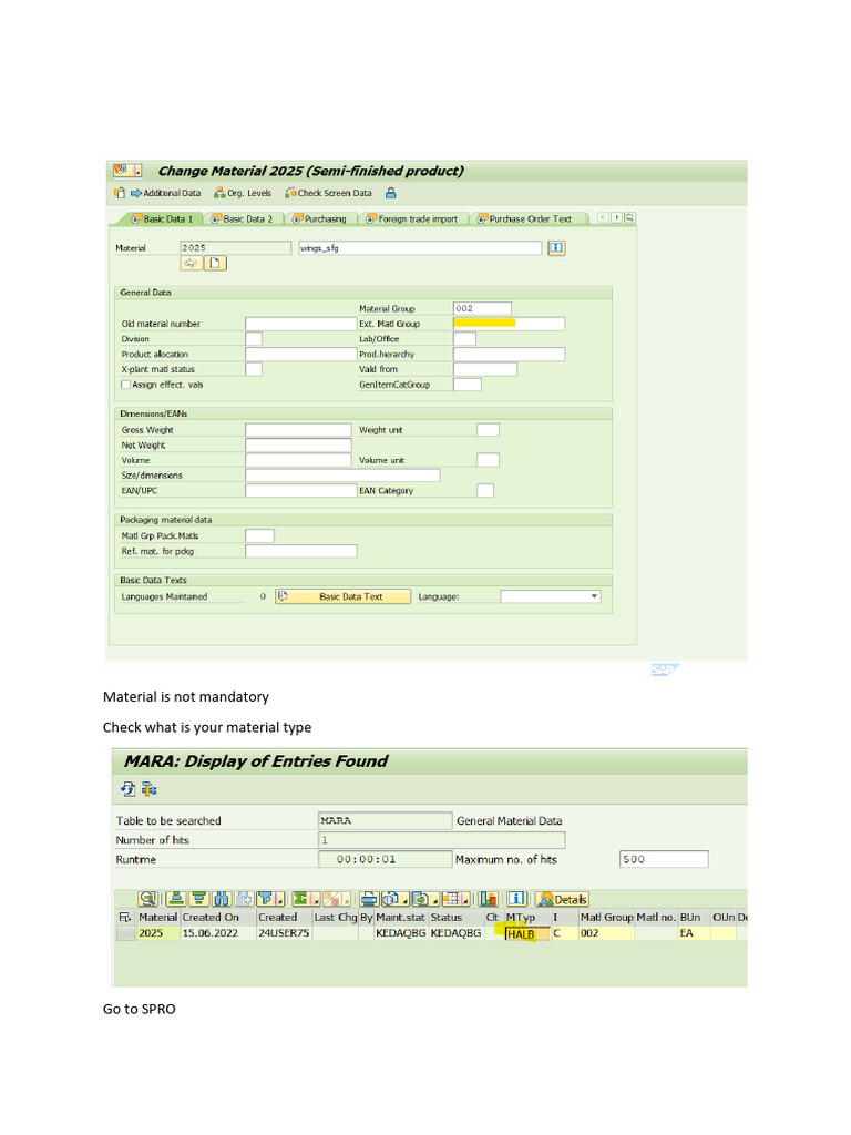 MM-Make Any Field Mandatory in Material Master | PDF