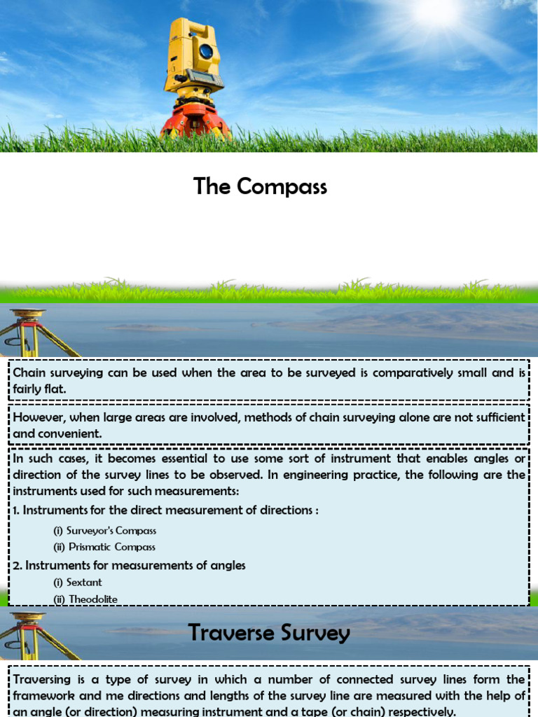 Compass Surveying in Civil Engineering | PDF | Surveying | Compass