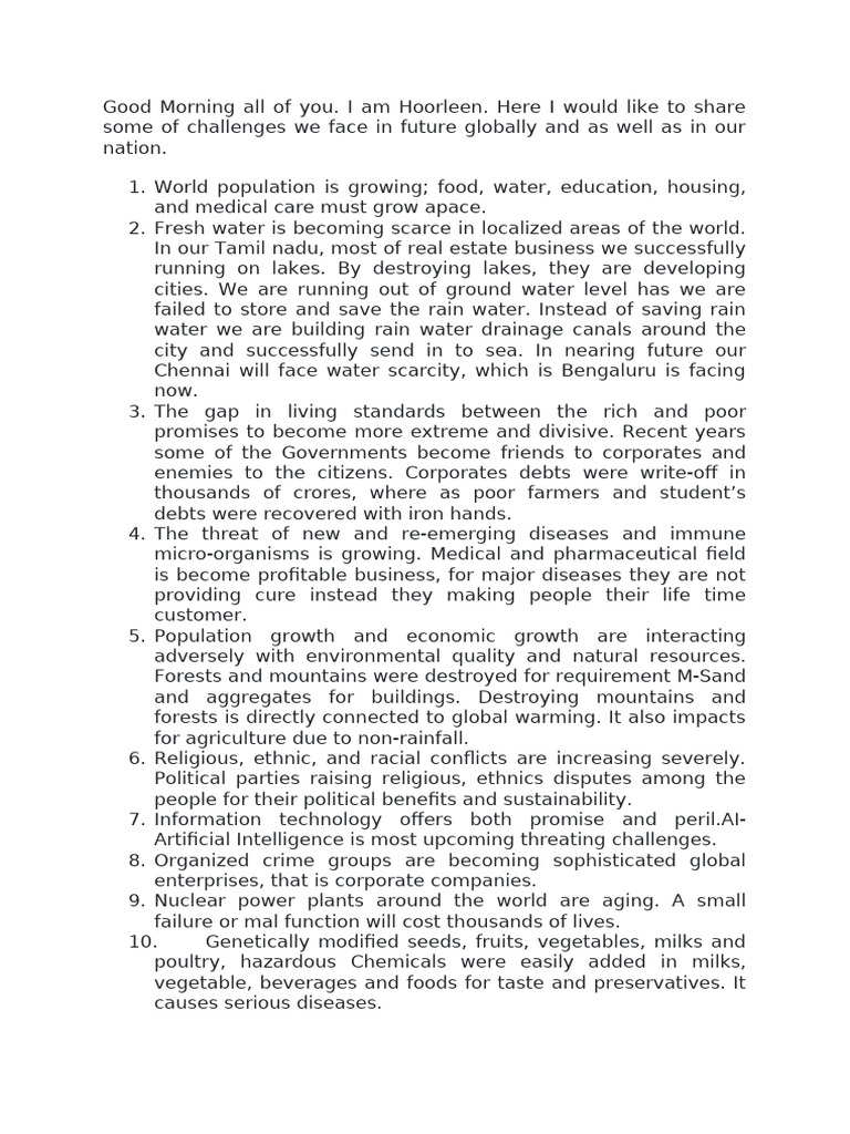 Challenges we face in future | PDF
