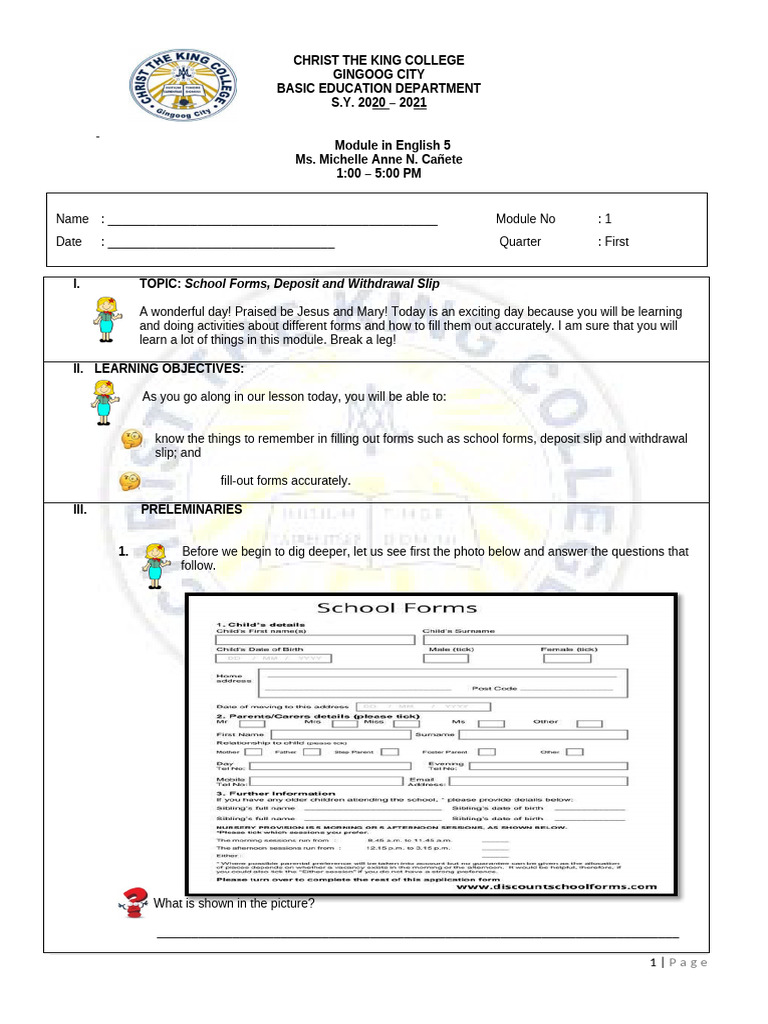M1 (Filling Out Forms) | PDF | Deposit Account | Banks