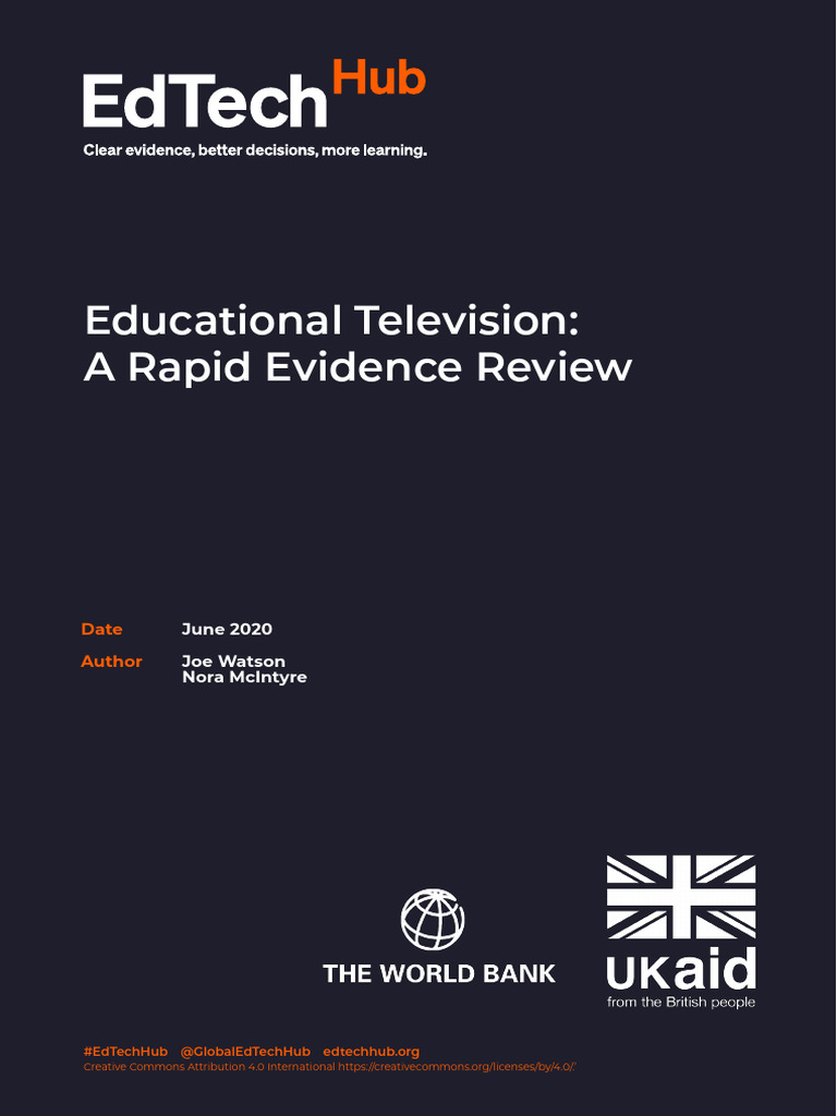 Educational Television Evidence Review | PDF | Systematic Review