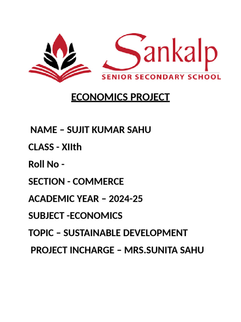 Sustainable Development Project Cover | PDF