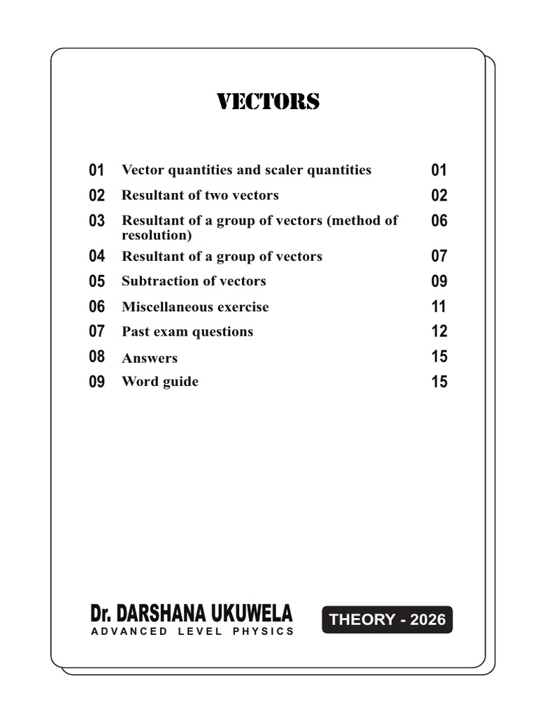 Vectors_2026(EM) | PDF | Force | Angle