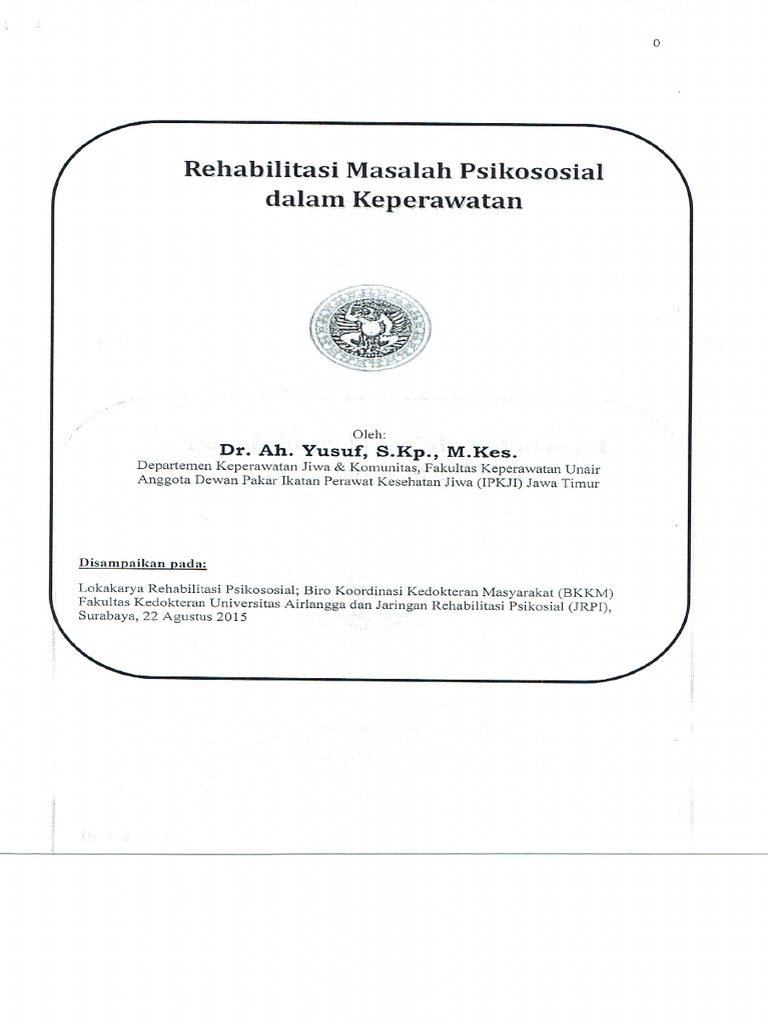 Rehabilitasi Masalah Psikososial 05022019 | PDF