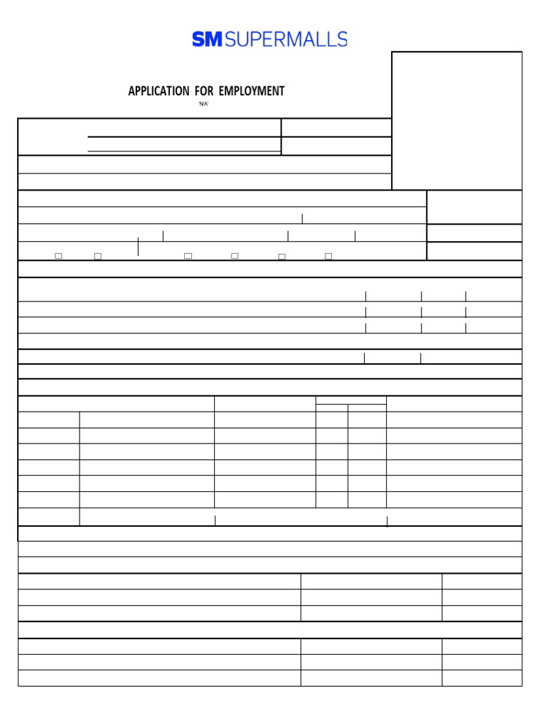 Employment Application Form 2020 | PDF | Employment | Private Law