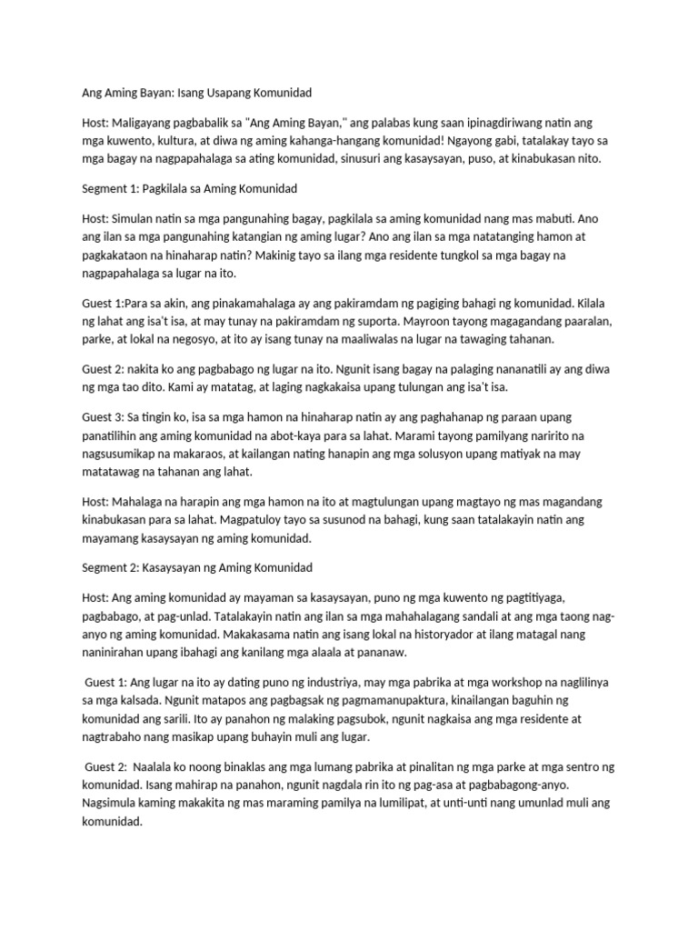 Ang Aming Bayan Groupact | PDF