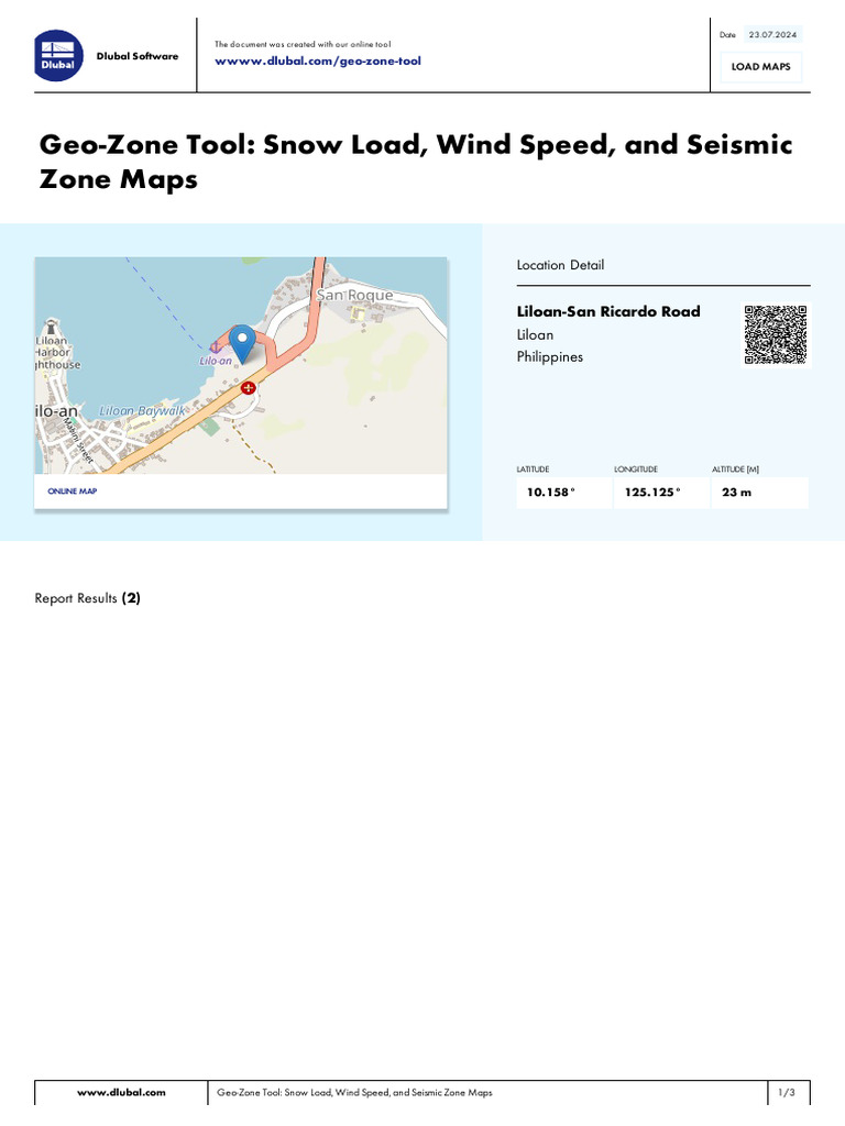 Dlubal Geo-Zone Tool - Liloan-San Ricardo Road - Liloan - Southern ...