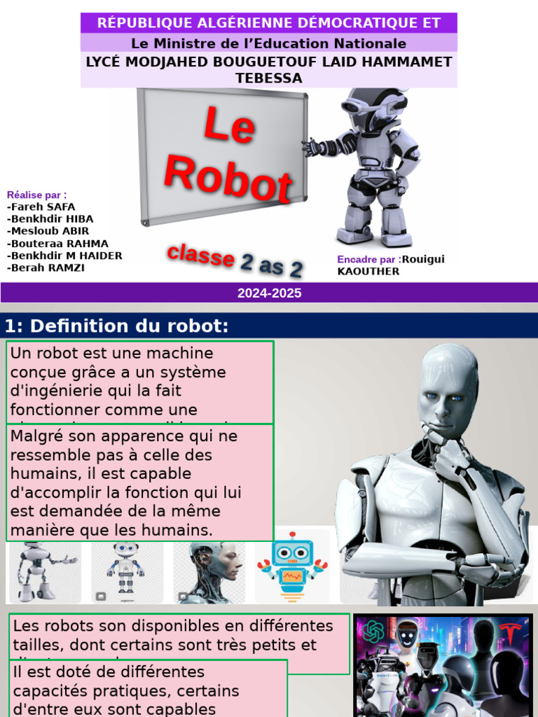 Histoire et Définition des Robots | PDF | Robot | Robotique