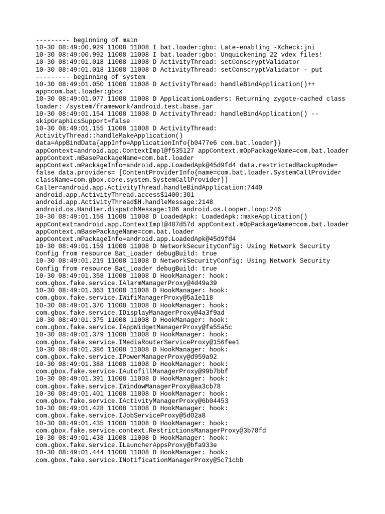 Com.bat.Loader Logcat | PDF | Object Oriented Programming | Java Platform