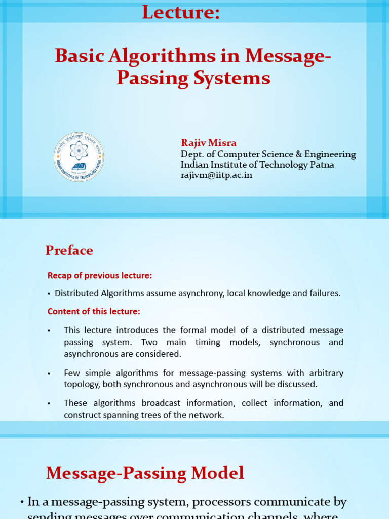 Lecture-02. Message Passing | PDF | Message Passing | Computing