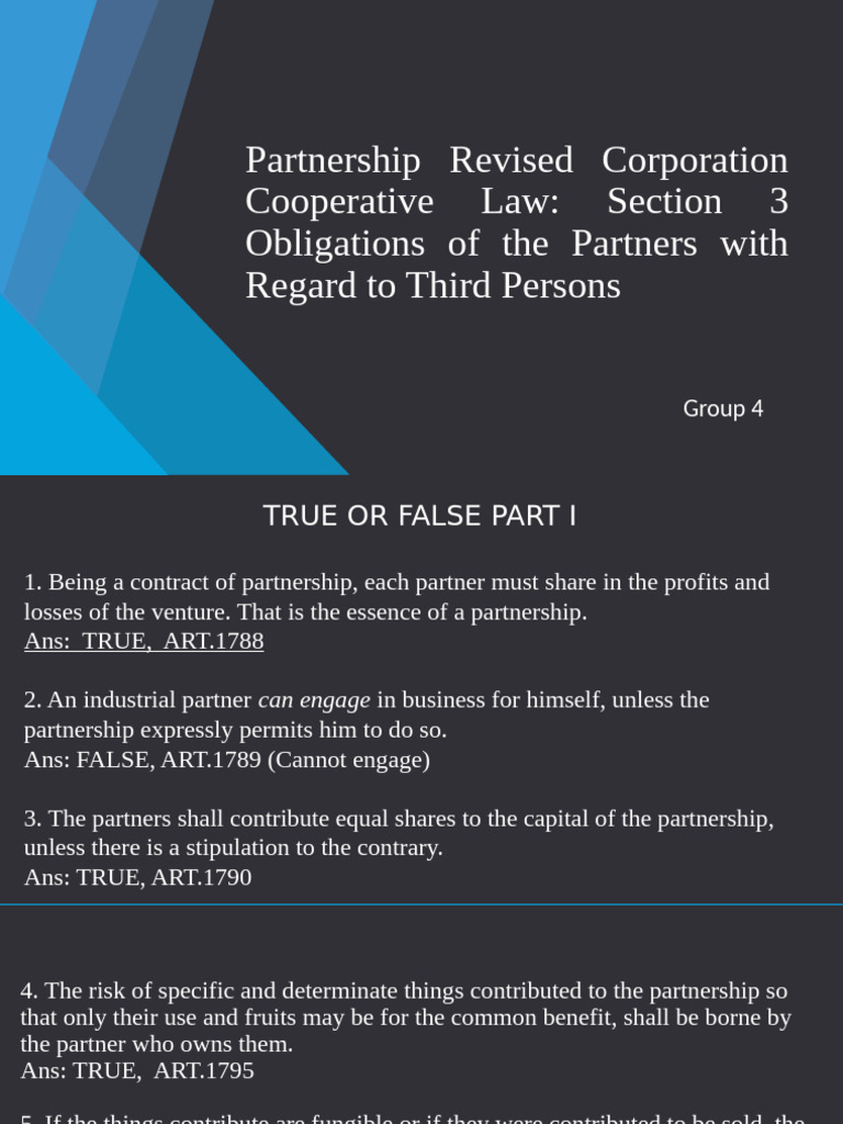 Revised Question Business-Law-Regulations | PDF | Partnership ...