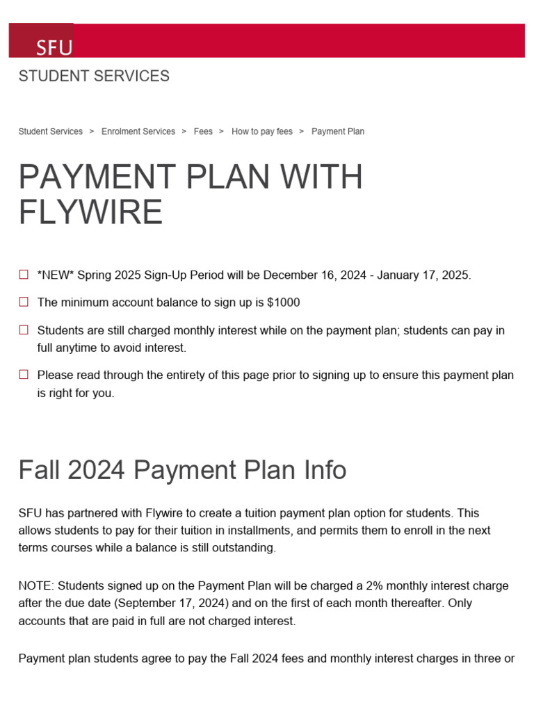 Fall-2024-Payment-Plan | PDF | Payments | Interest