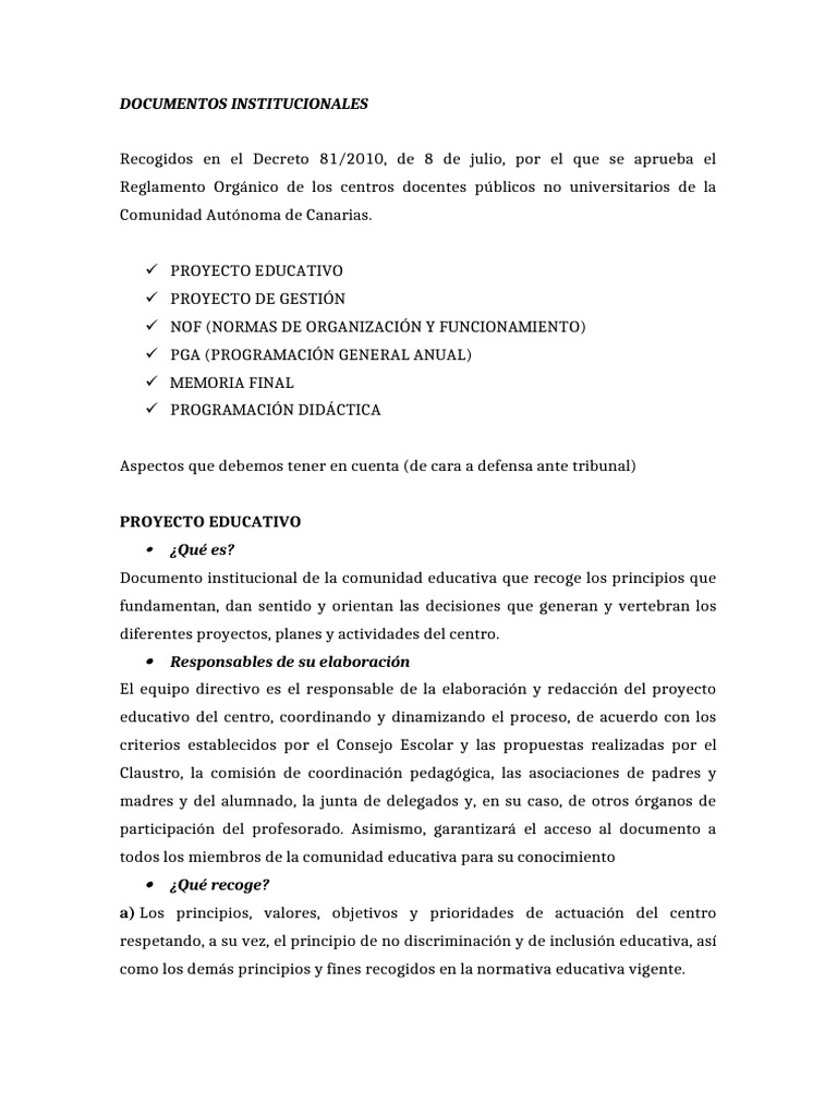 Documentos Institucionales | PDF | Evaluación | Maestros