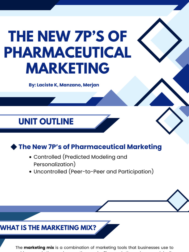 The New 7ps of Pharmaceutical Marketing | PDF | Marketing | Pricing