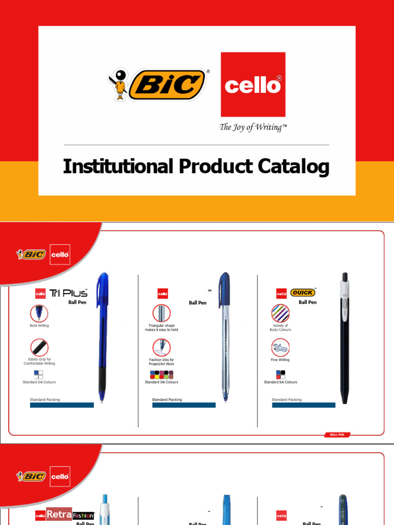 Cello Pens Institutional Catalogue 1 | PDF | Portable Tools | Writing ...
