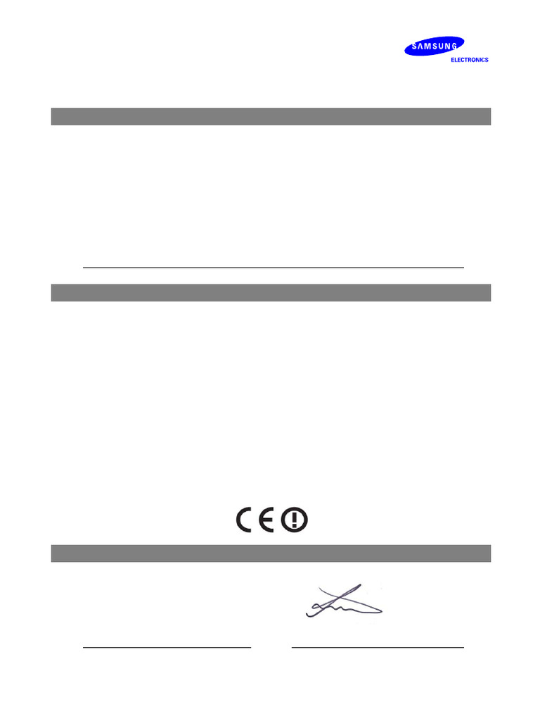 Samsung Notebook PC Compliance Declaration | PDF