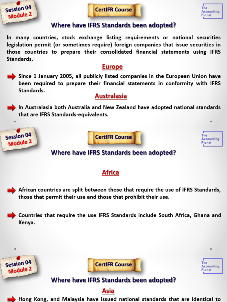 CertIFR Session 04-Module 02 | PDF | International Financial Reporting Standards | Generally ...