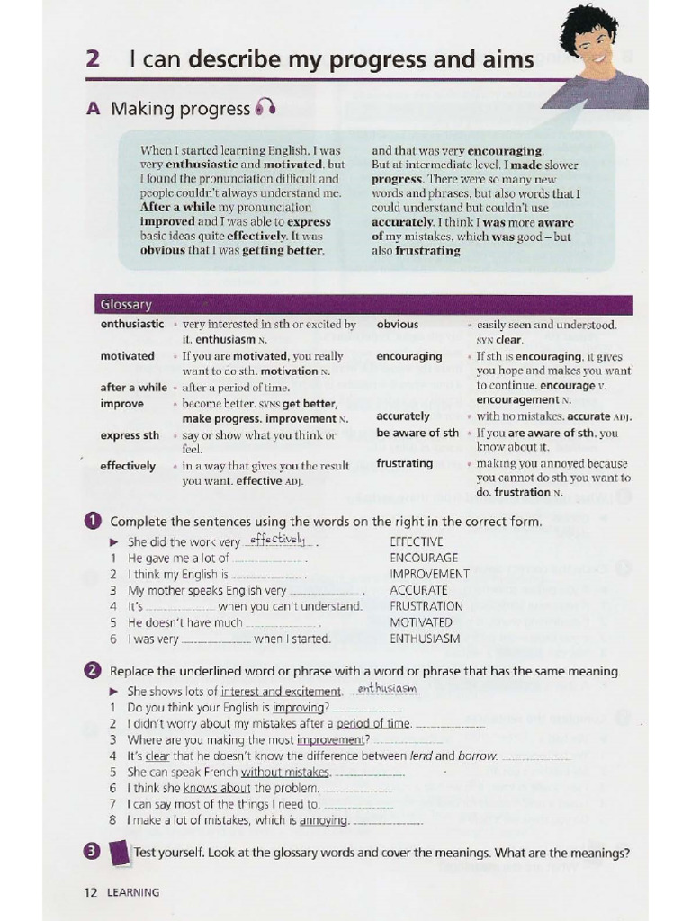Unit 2. I Can Describe My Progress and Aims | PDF