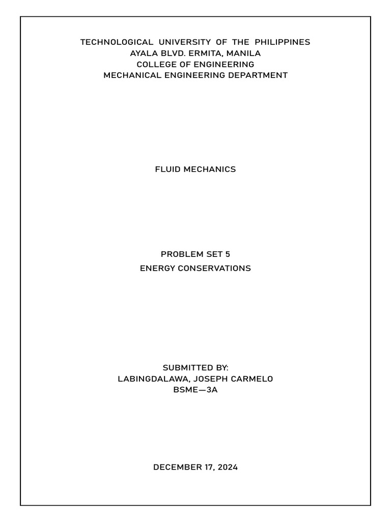 Probset 5 Front Page | PDF