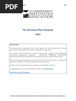 2025 IIE Lesson Plan Template | PDF | Lesson Plan | Learning