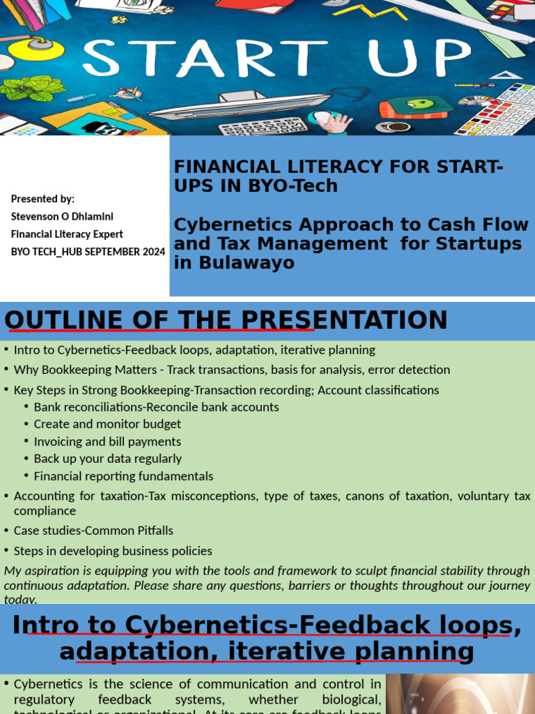 Financial Literacy For Start-Ups | PDF | Taxes | Payments