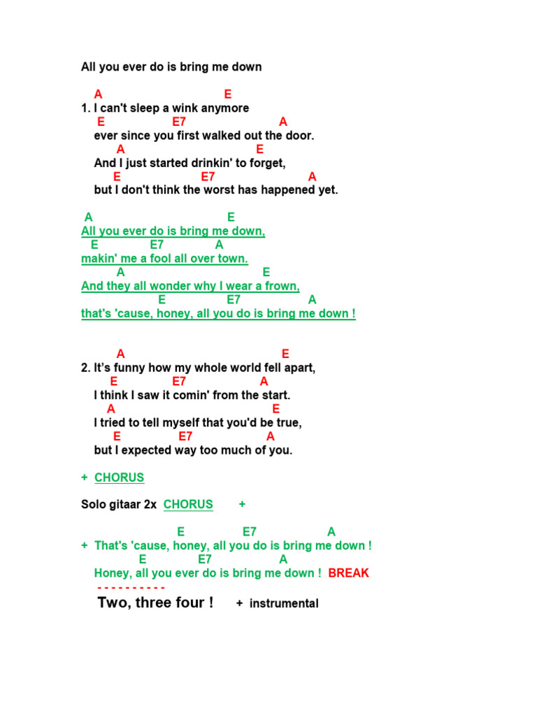 All You Ever Do Is Bring Me Down | PDF