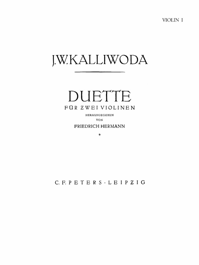 Kalliwoda, Op. 181 - Violino I | PDF