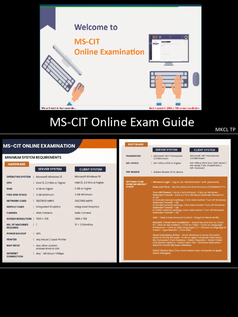 MS-CIT Exam Setup Guide 2023 | PDF | Microsoft Outlook | Windows 10