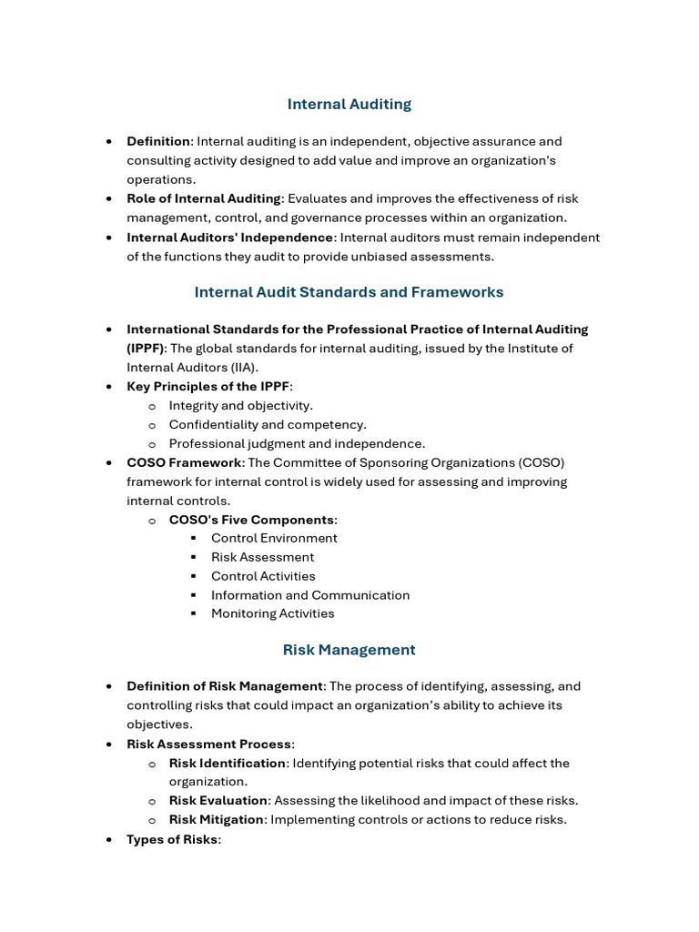 Reviewer For Internal Auditing | PDF | Internal Audit | Internal Control