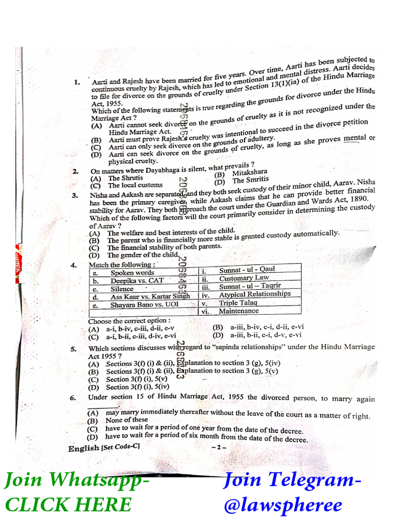 AIBE XIX - Question_Paper | PDF
