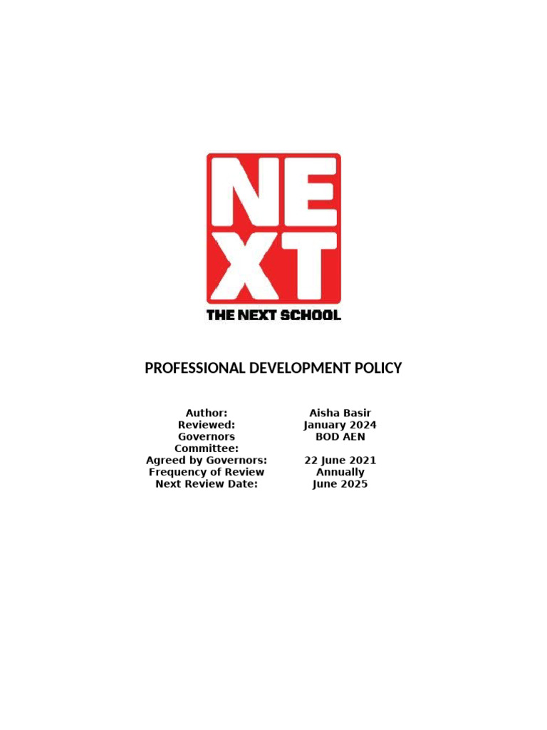 professional dev | PDF | Curriculum | Teachers