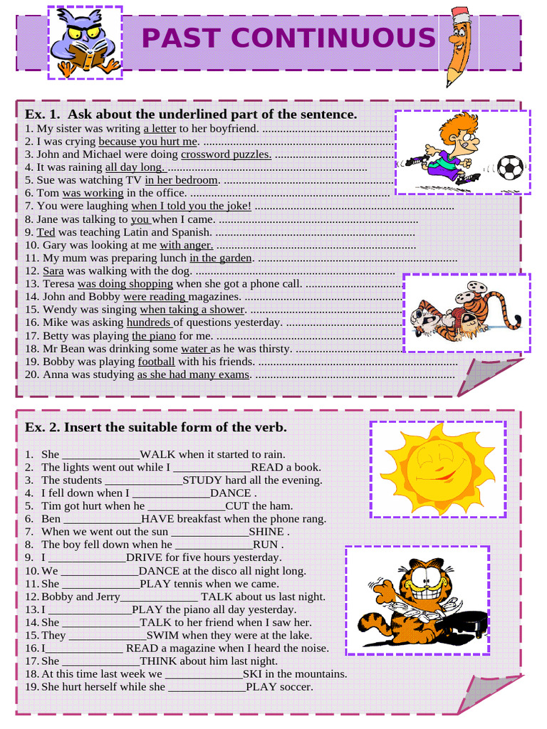 PAST CONTINUOUS | PDF