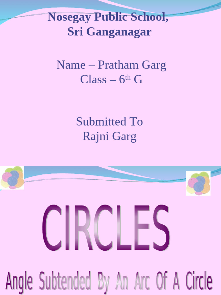 Circles | PDF | Circle | Angle