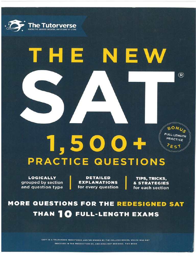 The New Sat 1500 Practice Questions | PDF