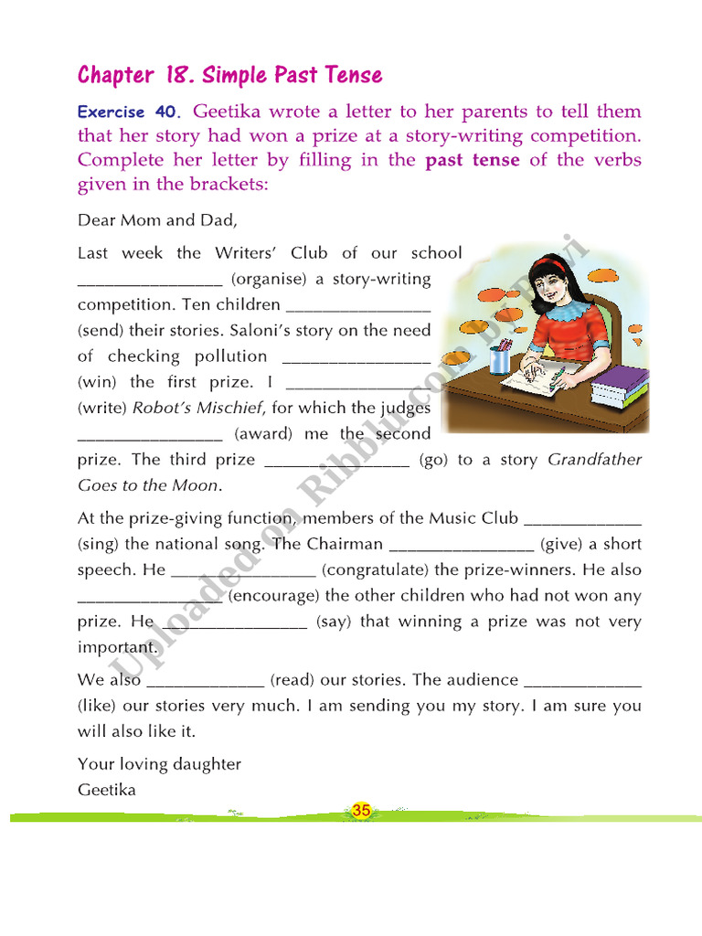 Simple Past Tense Class 5 Worksheet | PDF
