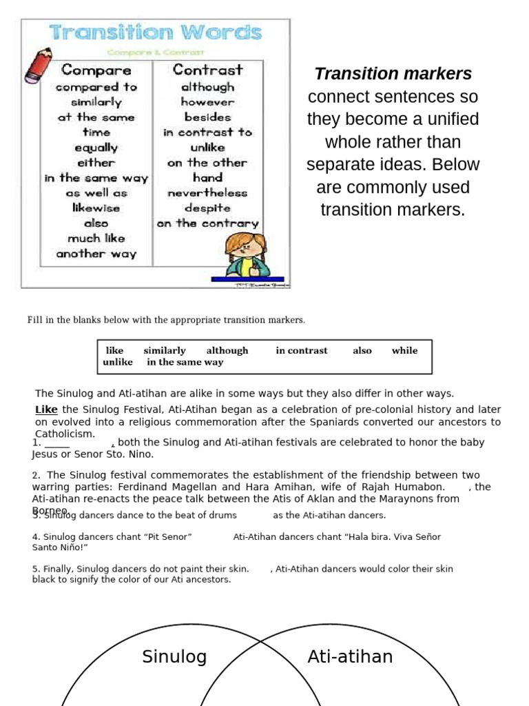 Transition Markers - Eng7 | PDF