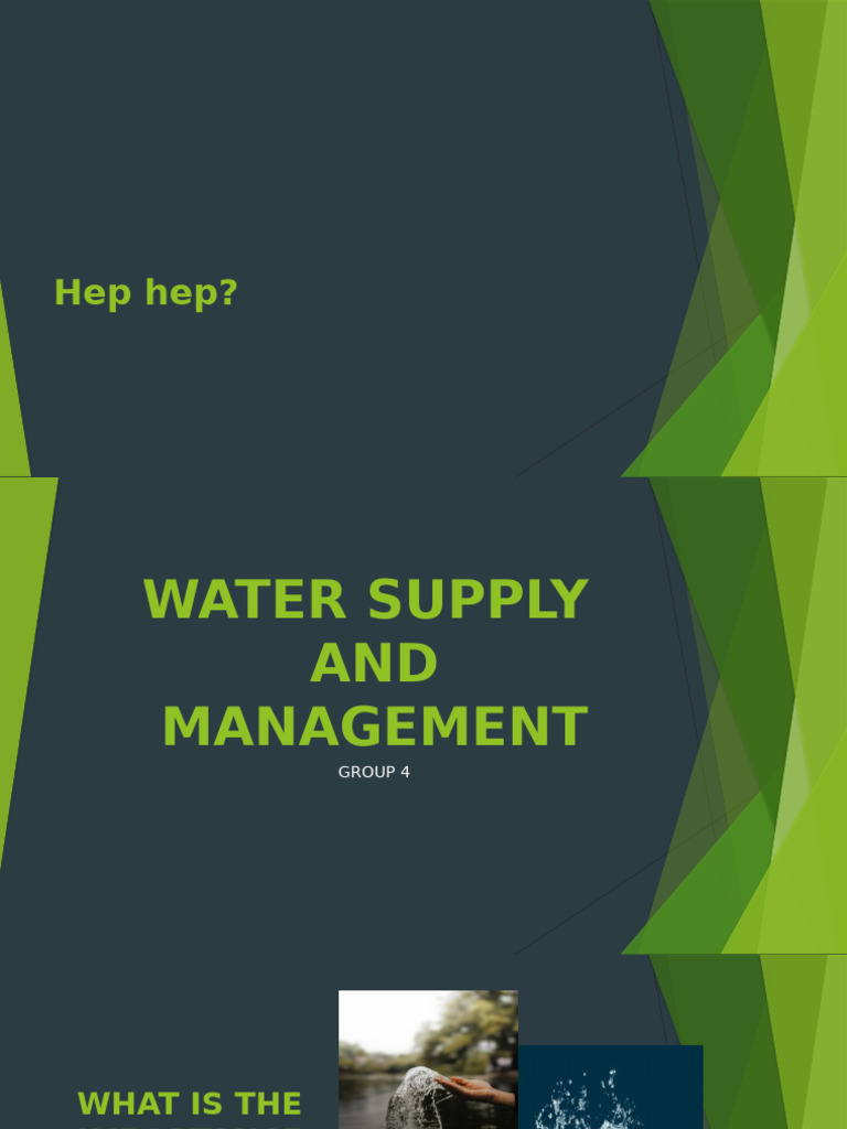 Water Supply and Management | PDF | Irrigation | Agriculture