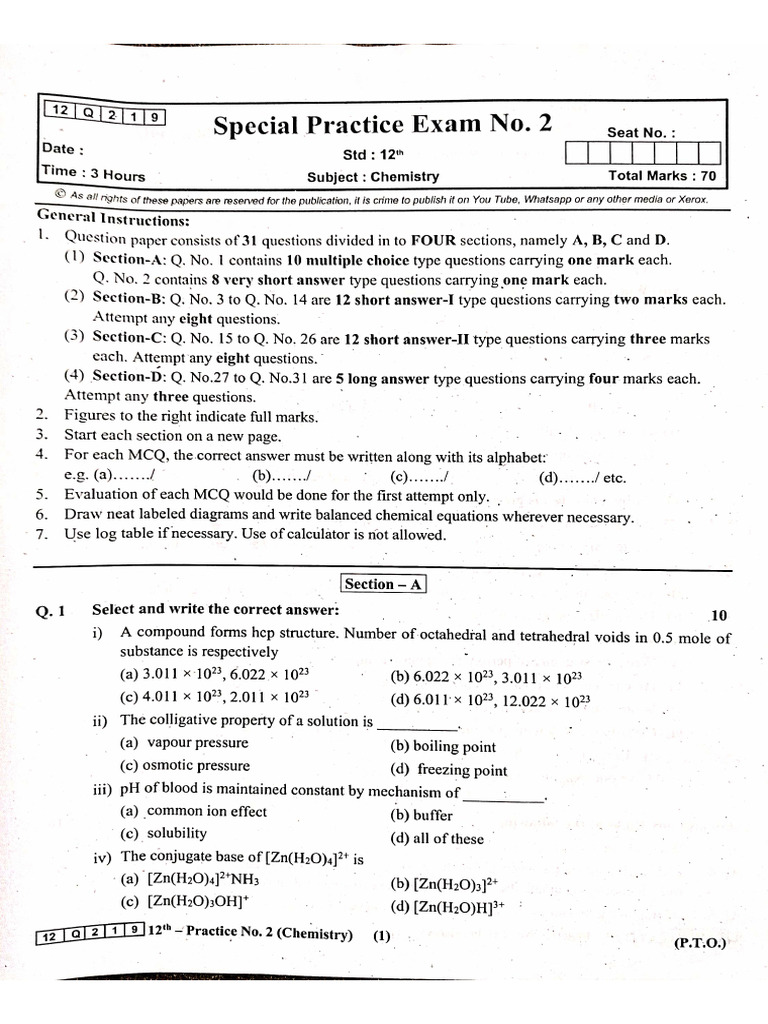 CHEMISTRY Pre Finals 2nd | PDF