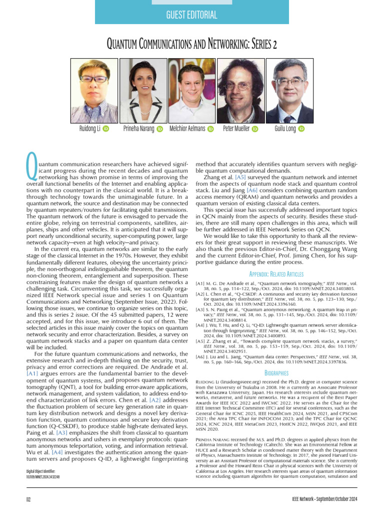 Quantum Communications and Networking Series 2 | PDF | Computer Network ...