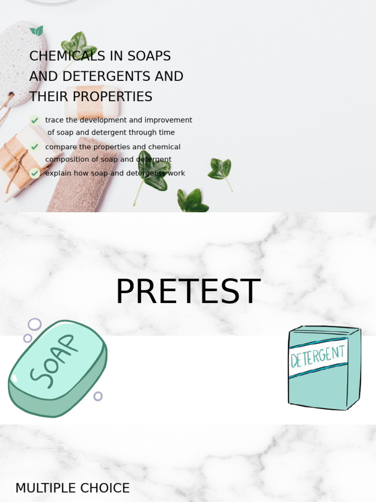 Chemical Properties of Soaps and Detergents | PDF | Soap | Sodium Hydroxide