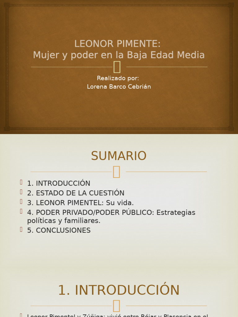 Leonor Pimentel. Uam | PDF