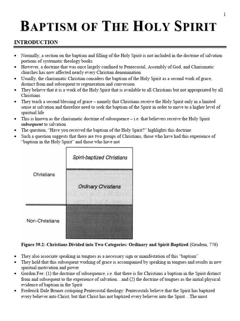 Class 8 Baptism and The Filling of The Holy Spirit | PDF | Baptism With The Holy Spirit | Baptism