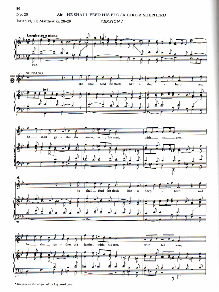 He Shall Feed His Flock - Soprano | PDF