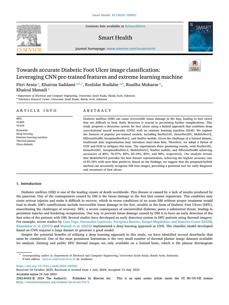 Accurate Detection of Diabetic Footulcer | PDF | Deep Learning ...