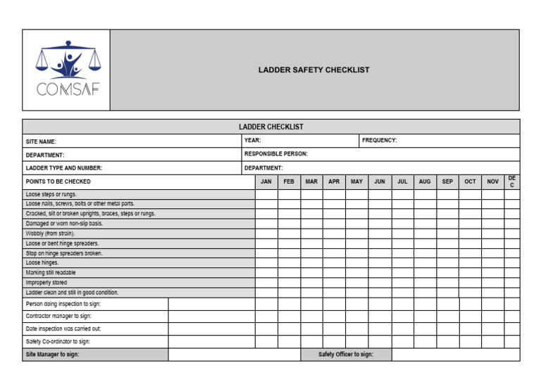 Ladder Safety Checklist | PDF