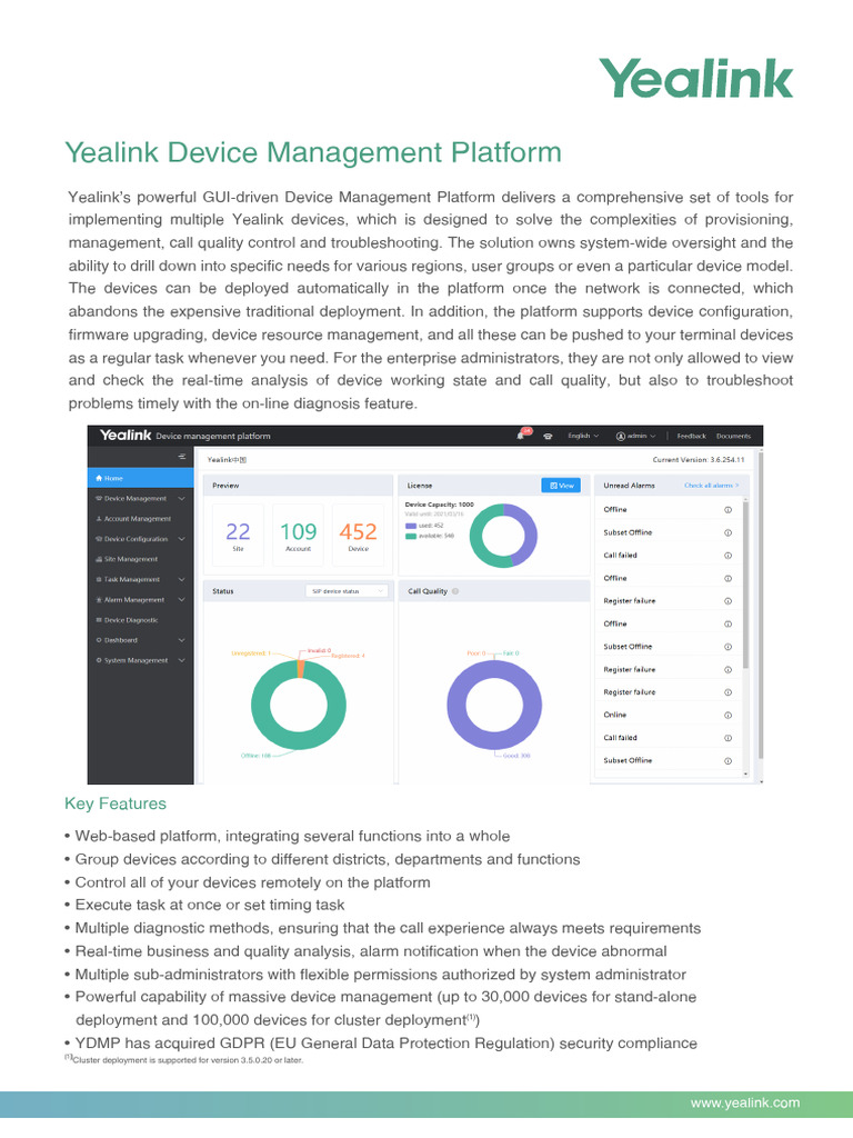 Yealink Device Management Overview | PDF | Computer Network ...
