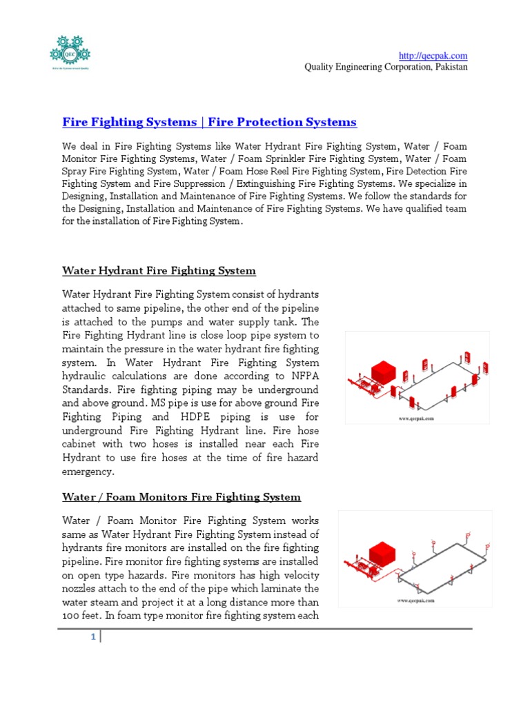 Fire Fighting Systems | PDF | Fire Sprinkler System | Firefighting