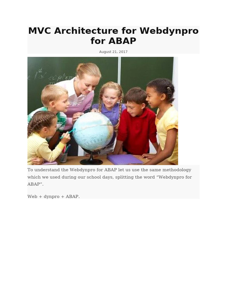 MVC Architecture For Webdynpro For ABAP | PDF | Model–View–Controller | World Wide Web