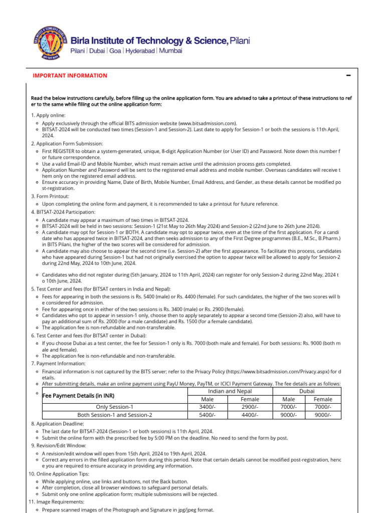 BITSAT 2024 | PDF | Software | Computing