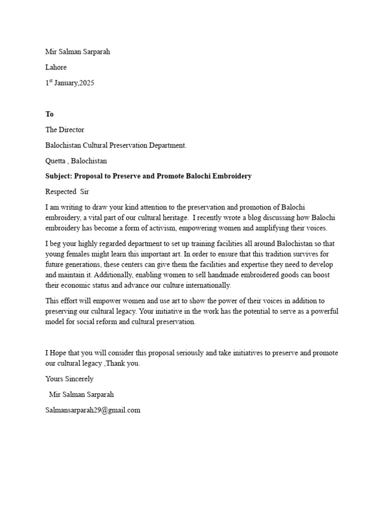 Cover Letter To Preservation Dept | PDF